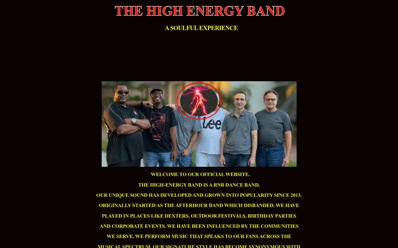 High Energy Band Website